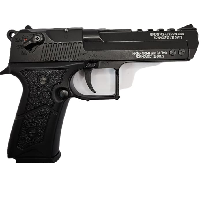 Niksan BP44 Blank Firing Pistol 9mm P.A.K - Black – Pellet-Guns.com